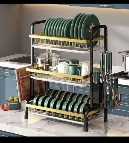 3 Layers Dish Rack Black – Temmy Souvenirs World